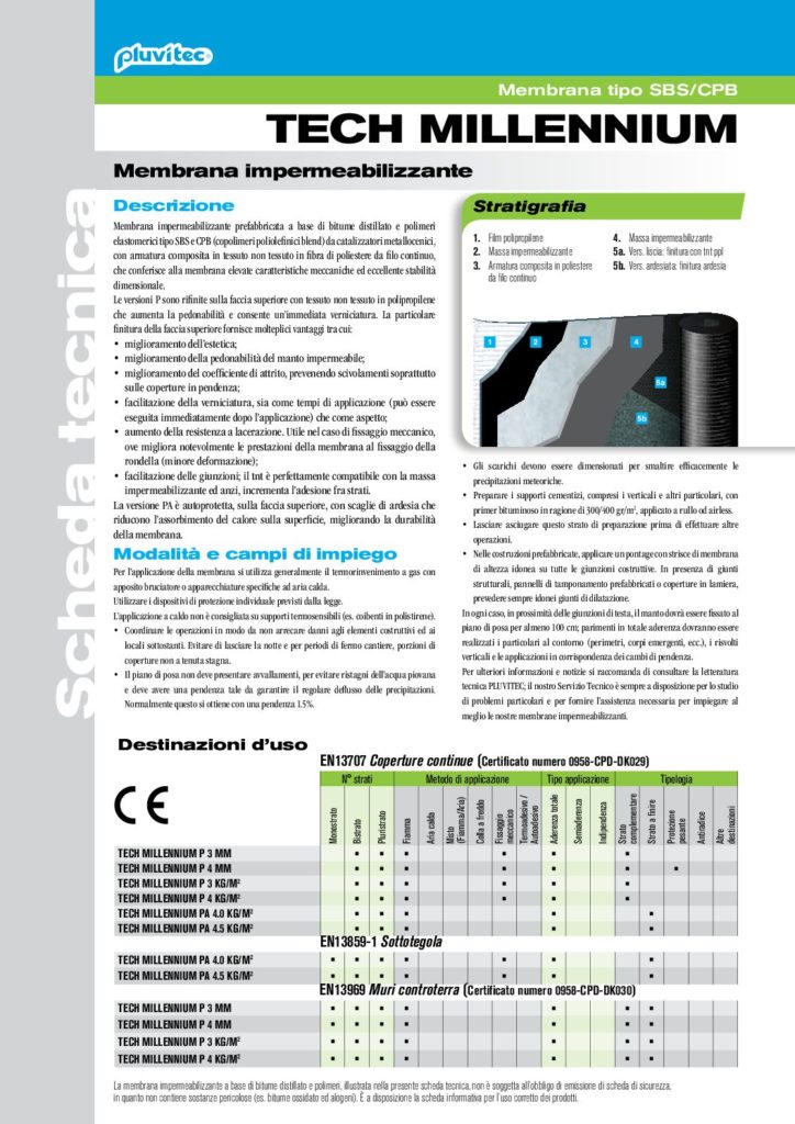 schede-tecniche-sbs-TECH-MILLENNIUM-pdf | STE: Soluzioni Tecniche per l ...