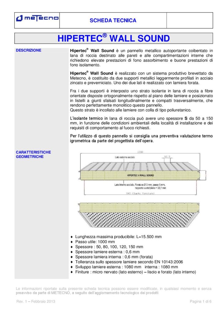Scheda-tecnica-Hipertec-Wall-Sound-pdf | STE: Soluzioni Tecniche per l'Edilizia